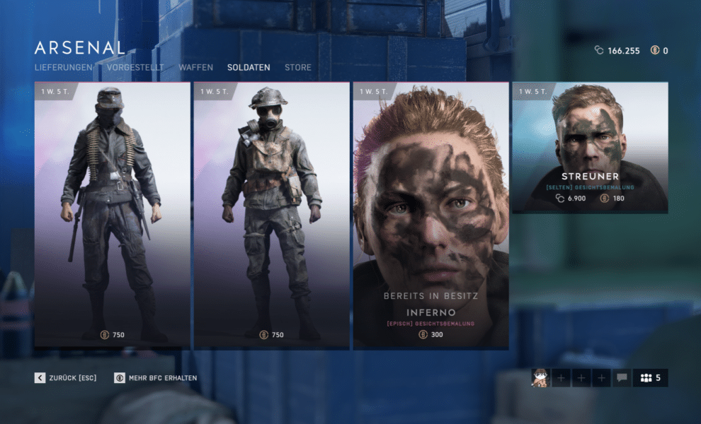 Battlefield V: Neue Inhalte im Ingame “Skin-Store” Arsenal